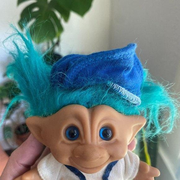 Ace Novelty Co | Toys | Vintage Troll Dolls Baseball Jewel Belly Blue ...